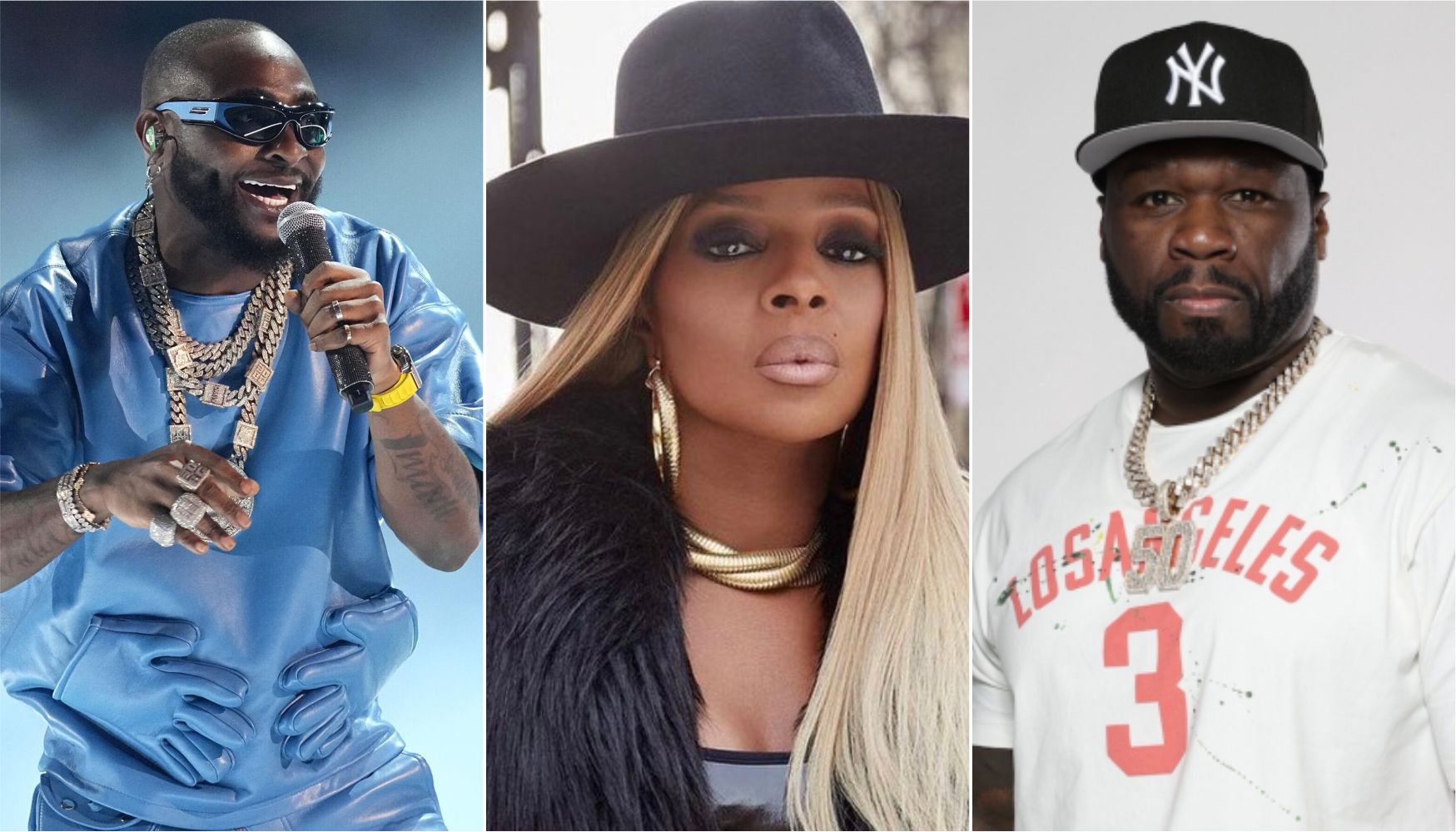 Davido to Headline 2025 Concert with 50 Cent and Mary J Blige